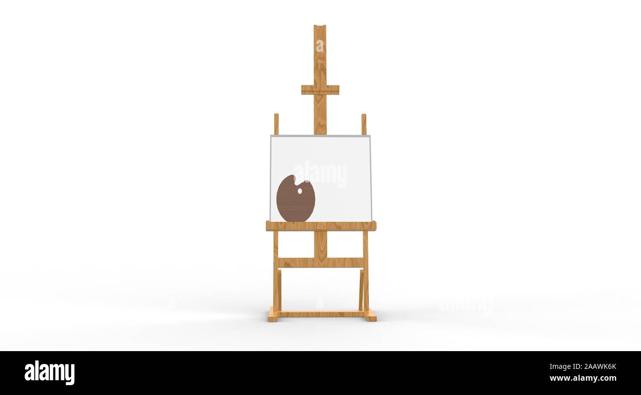 Drawing Easel Stand 3D Rendering Stock Photo - Alamy
