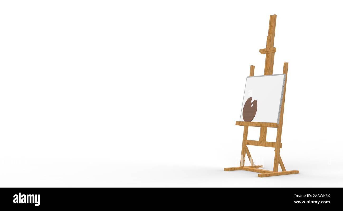 Drawing Easel Stand 3D Rendering Stock Photo - Alamy
