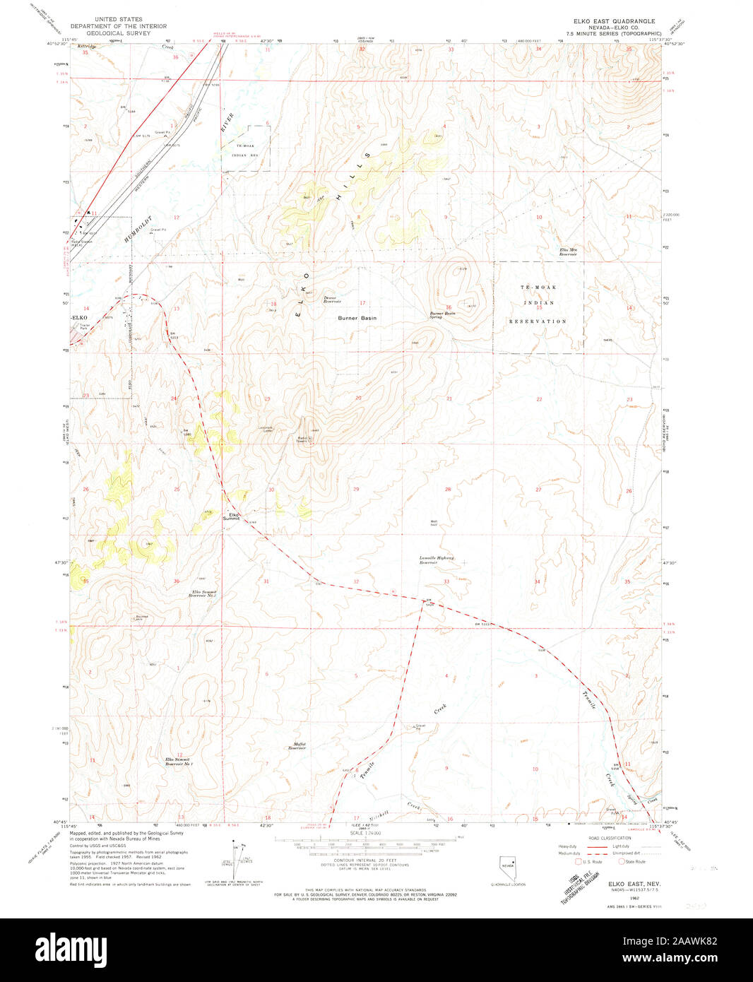 Map of elko hi-res stock photography and images - Alamy