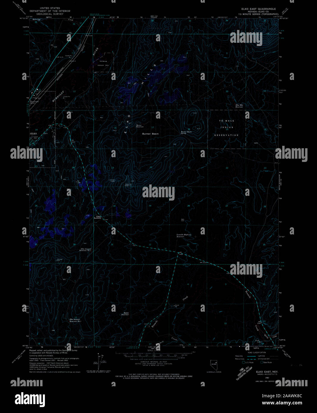 Map of elko hi-res stock photography and images - Alamy
