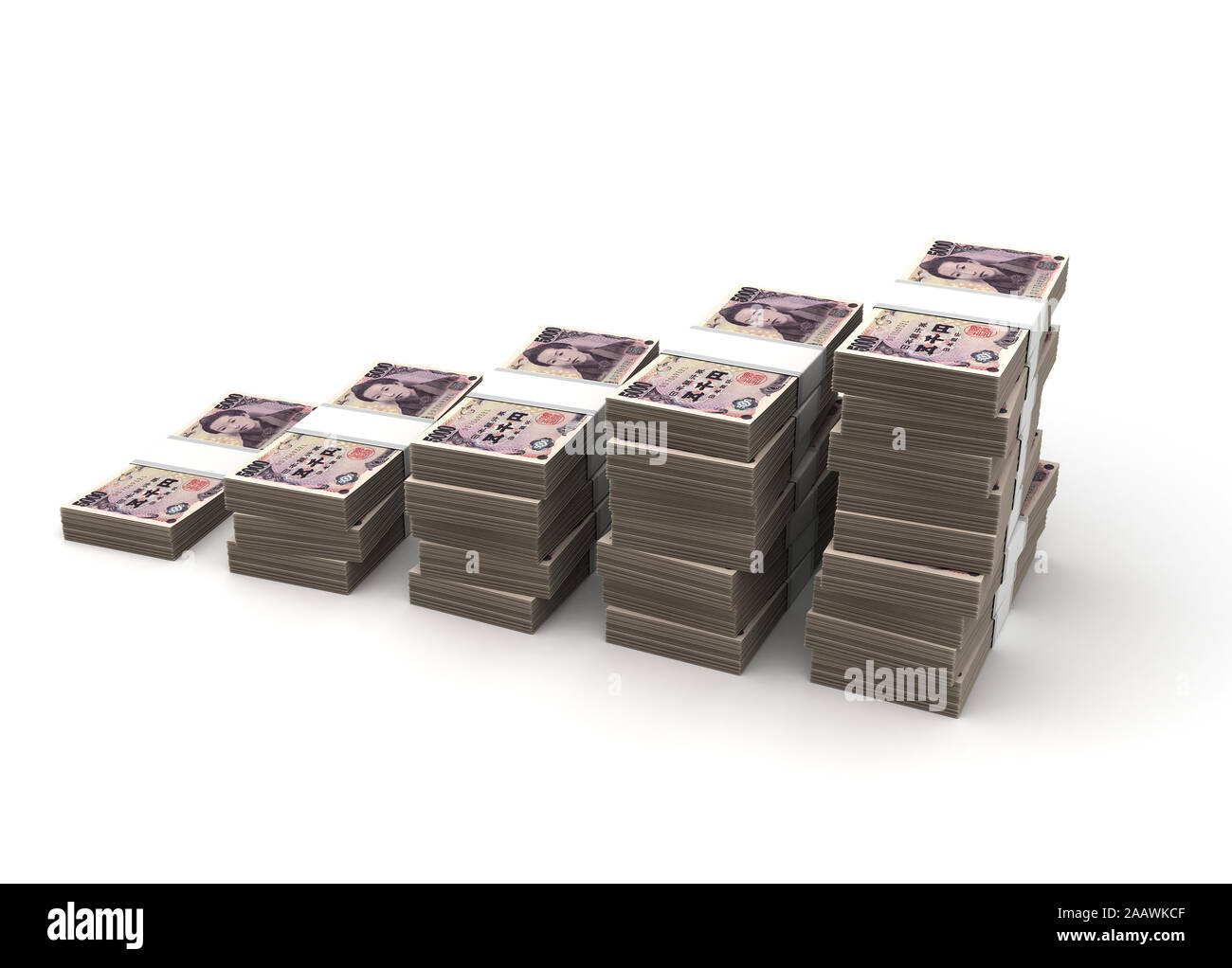 Japanese Yen Bar Graph (Isolated on white background Stock Photo - Alamy