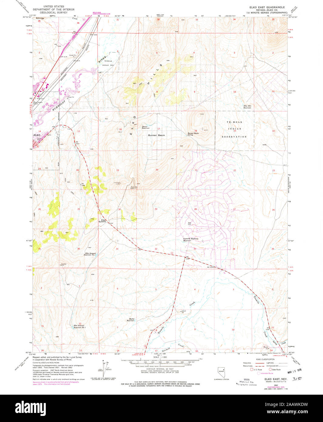 Map of elko hi-res stock photography and images - Alamy