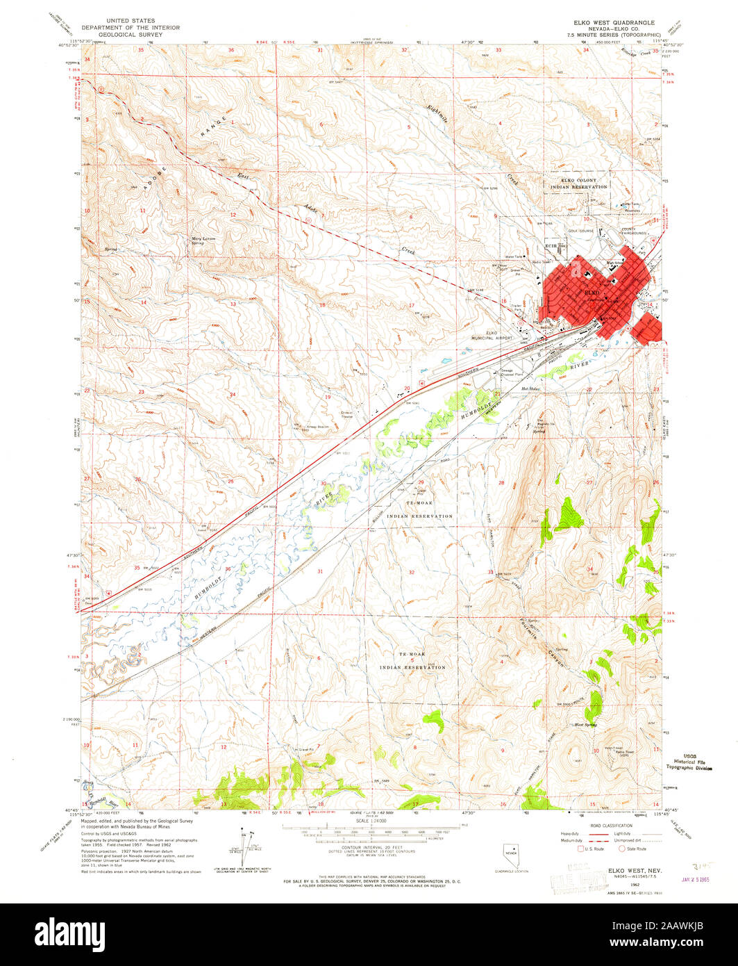 Map of elko hi-res stock photography and images - Alamy