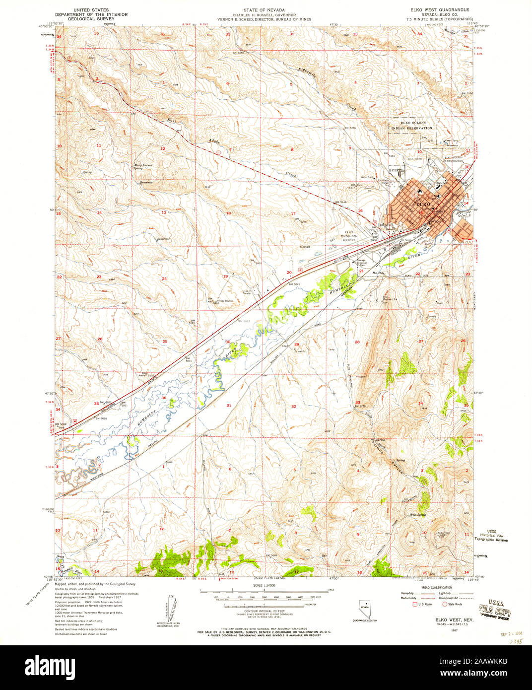 Map of elko hi-res stock photography and images - Alamy