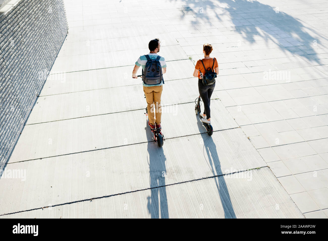Two men riding mobility scooters hi-res stock photography and images ...