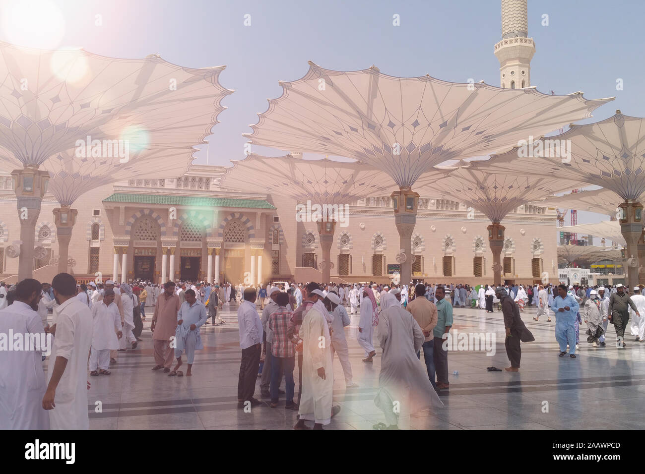 MECCA, SAUDI ARABIA, september 2016., Muslims at Mount Arafat (or Jabal ...