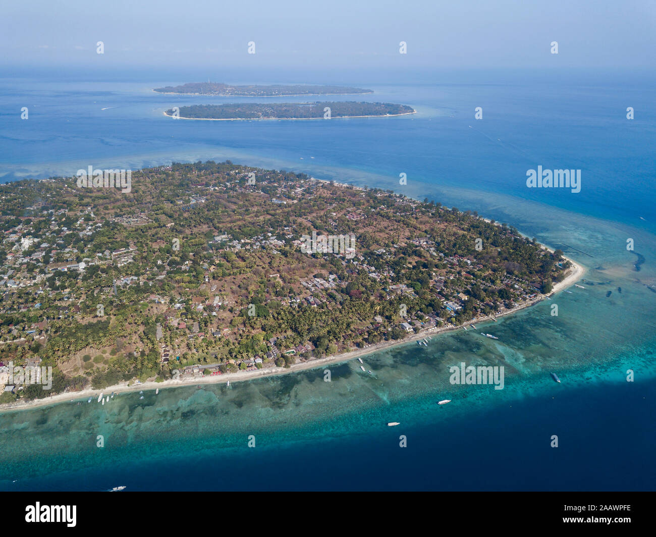 Aerial gili trawangan island tropical hi-res stock photography and ...