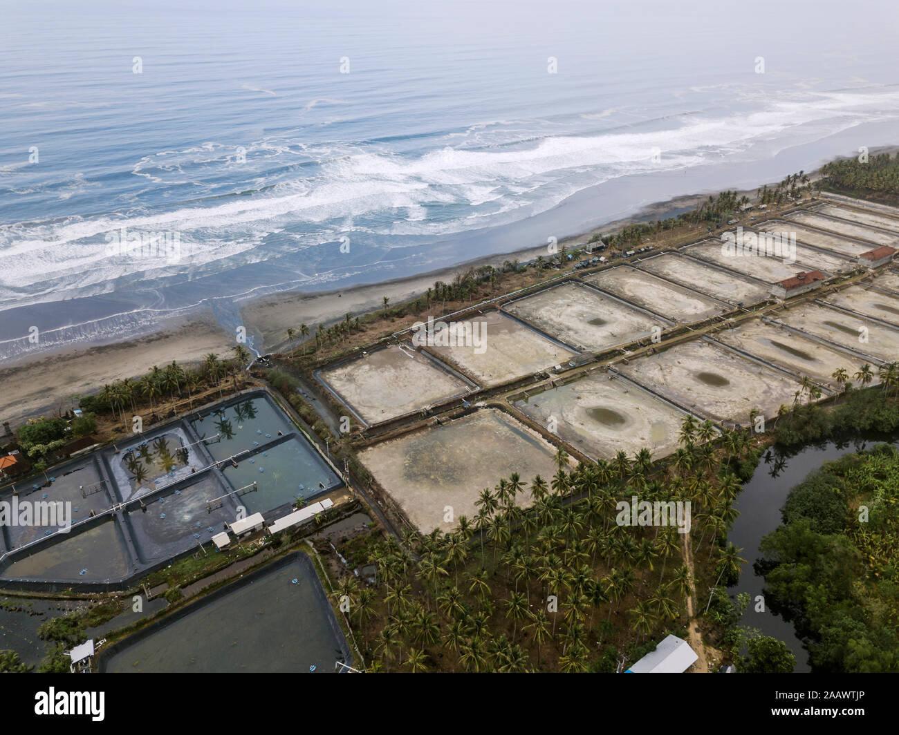 Aerial view of shrimp farm, Bali, Indonesia Stock Photo - Alamy