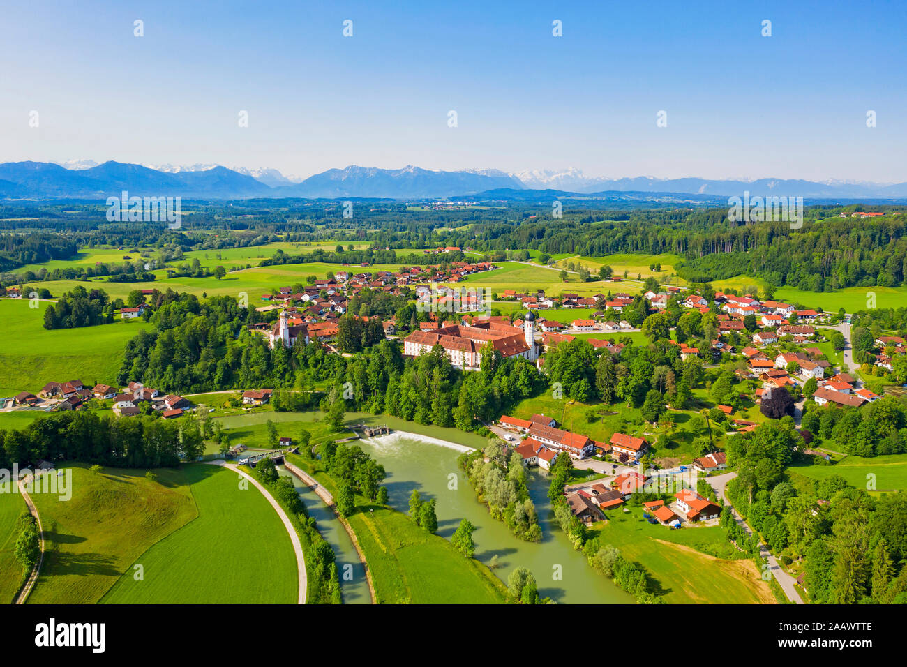 Loisach with beuerberg monastery hi-res stock photography and images ...