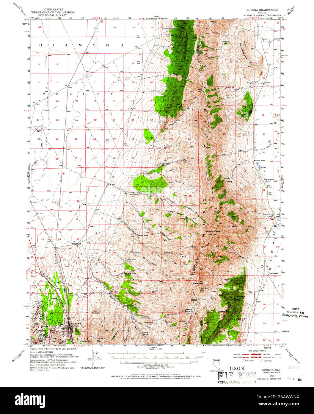 Map of eureka Cut Out Stock Images & Pictures - Alamy
