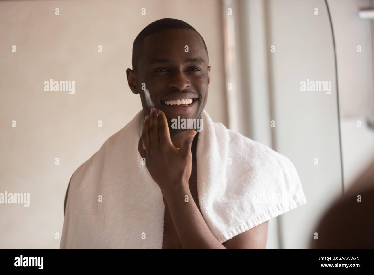Apply cream man hi-res stock photography and images - Alamy