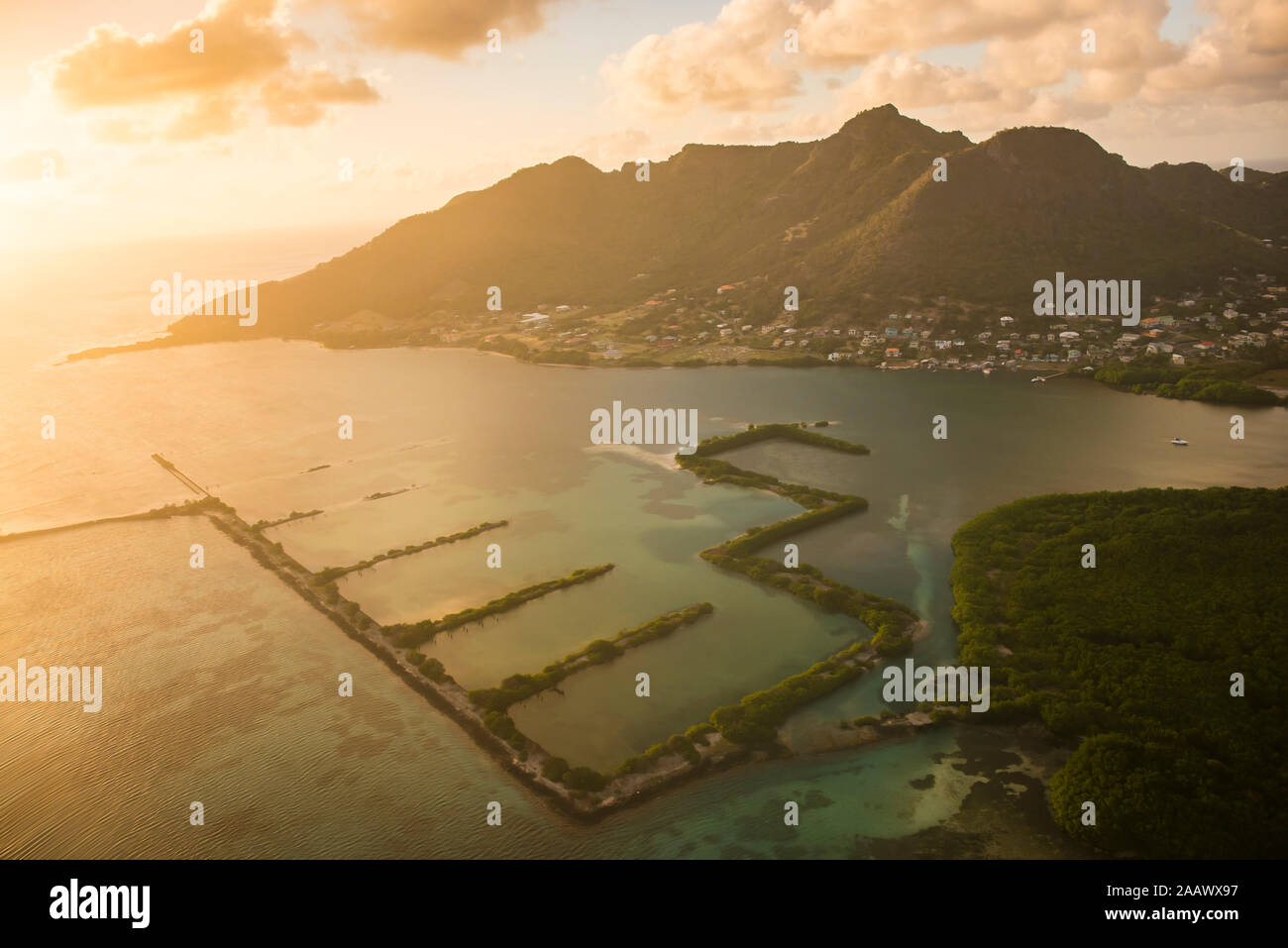 Caribbean island birds eye hi-res stock photography and images - Alamy
