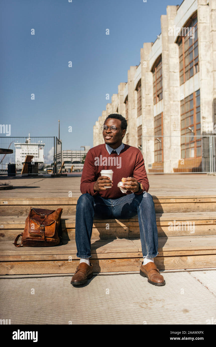 Man eating stairs hi-res stock photography and images - Alamy