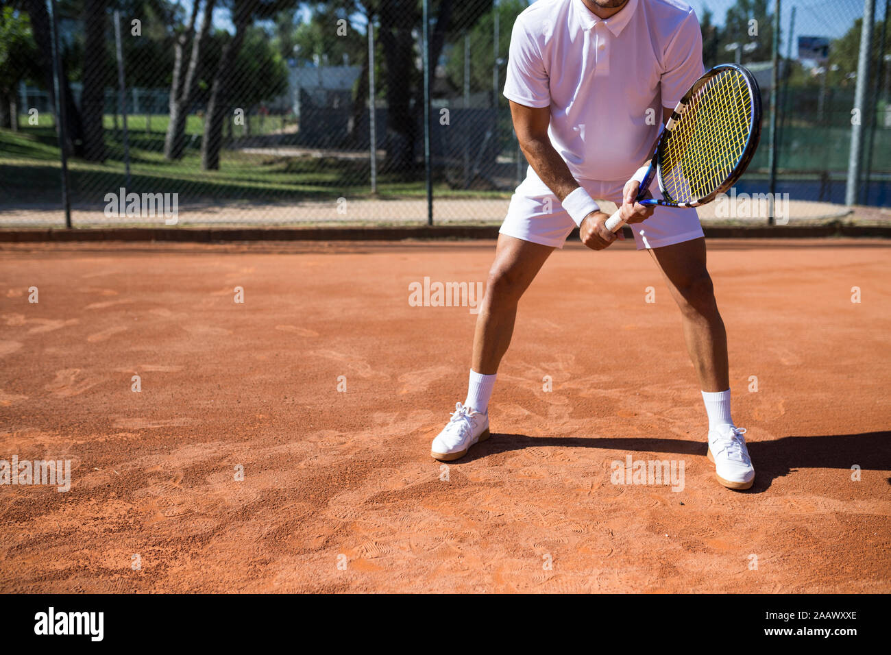 Tennis player during a tennis match Stock Photo - Alamy
