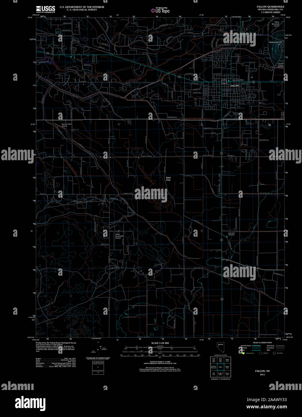 Map of fallon hi-res stock photography and images - Alamy