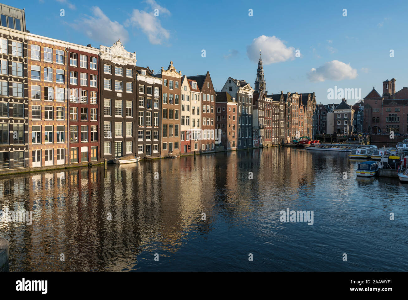 Netherlands, Amsterdam, Row of waterfront houses Stock Photo - Alamy