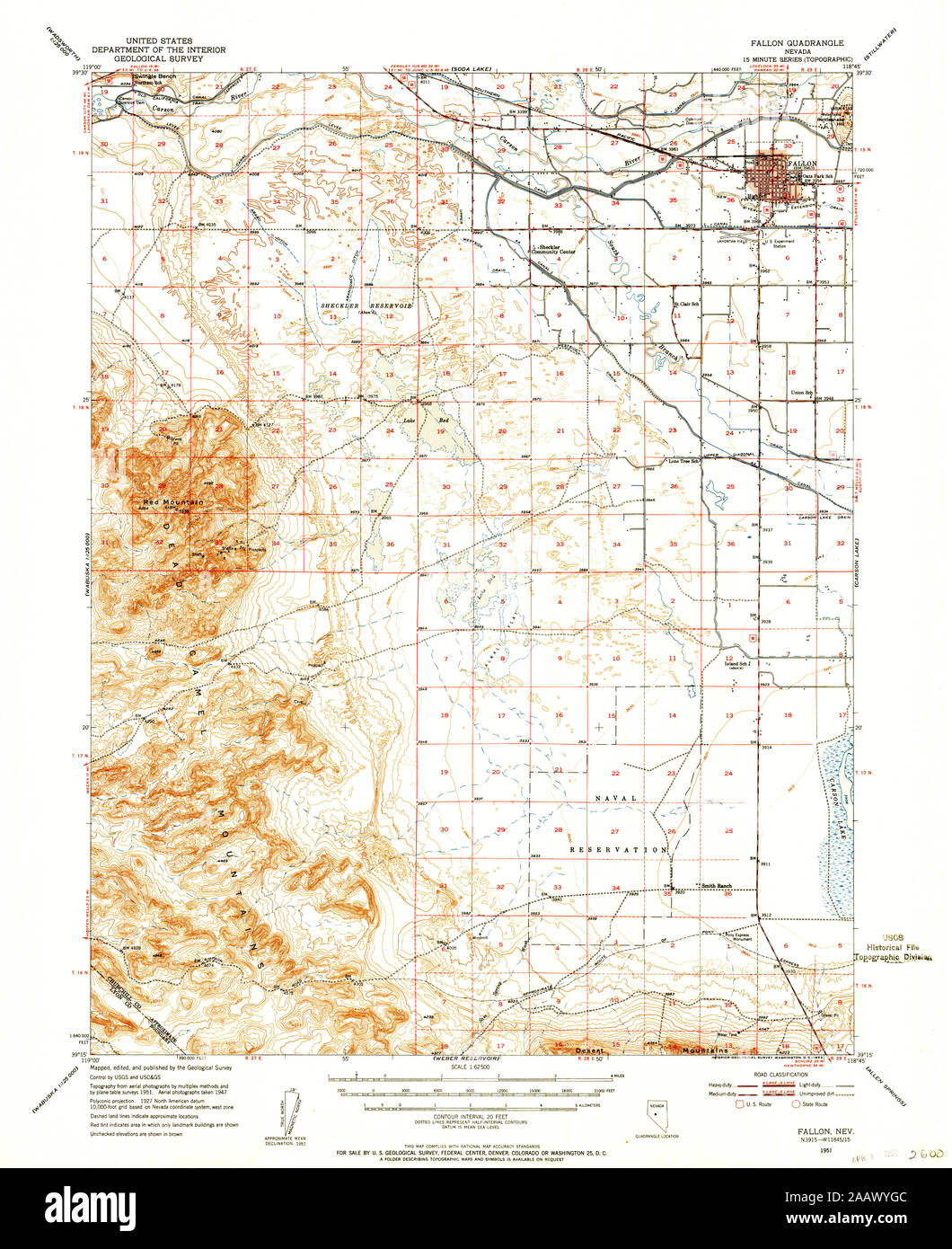 Map of fallon hi-res stock photography and images - Alamy