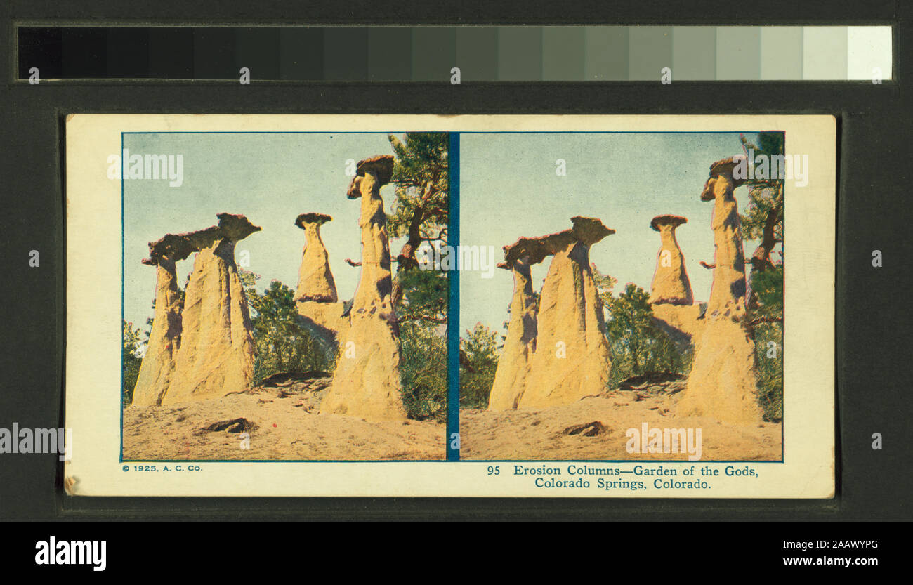 Erosion columns, Garden of the Gods, Colorado Springs, Colorado Erosion ...