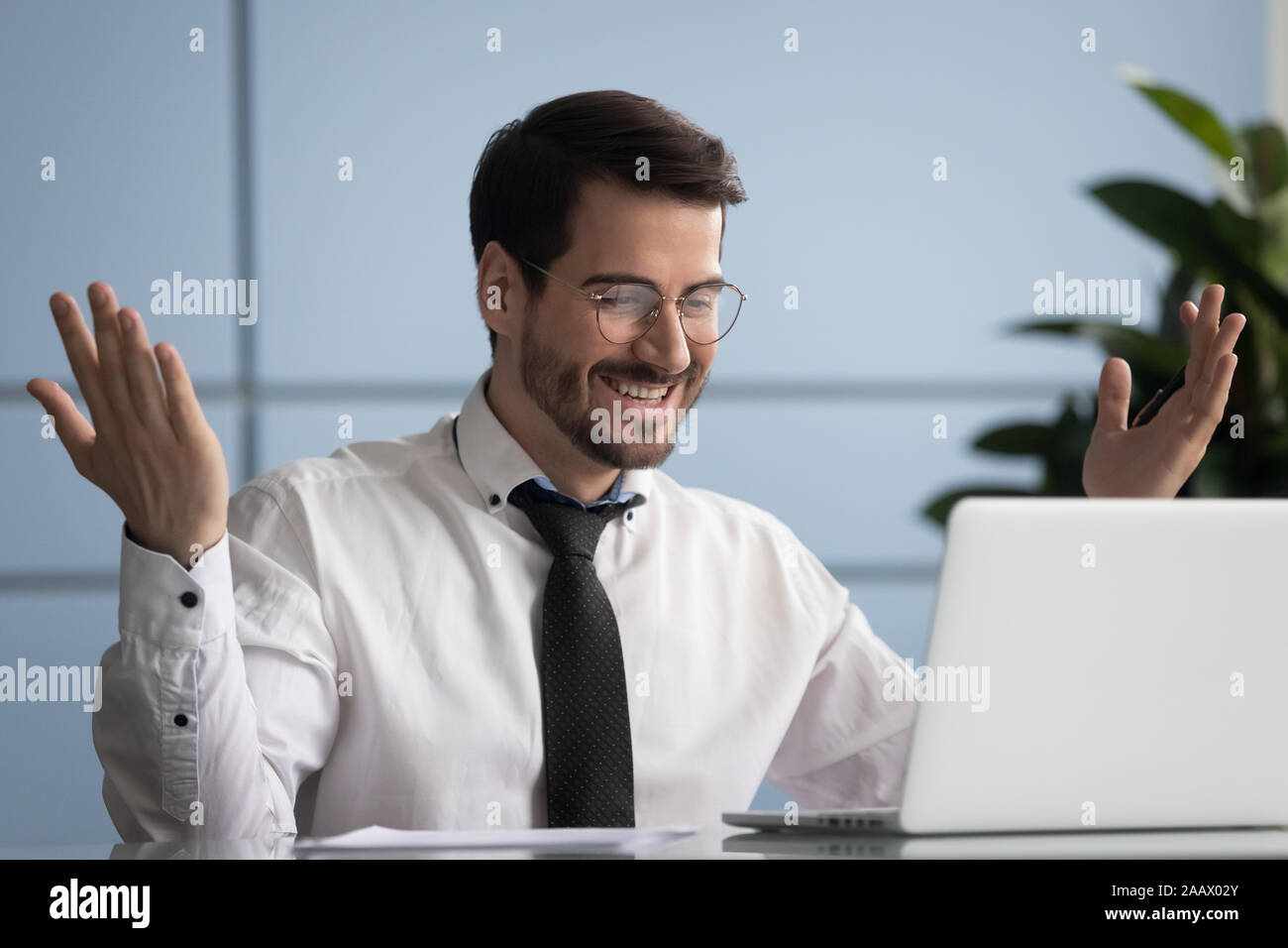 Happy excited emotional smiling caucasian hi-res stock photography and ...