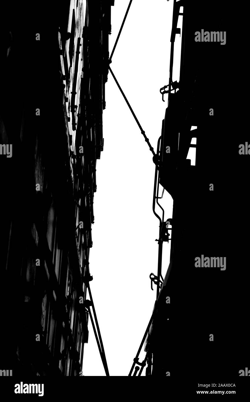 Containers logistic import export Black and White Stock Photos & Images ...