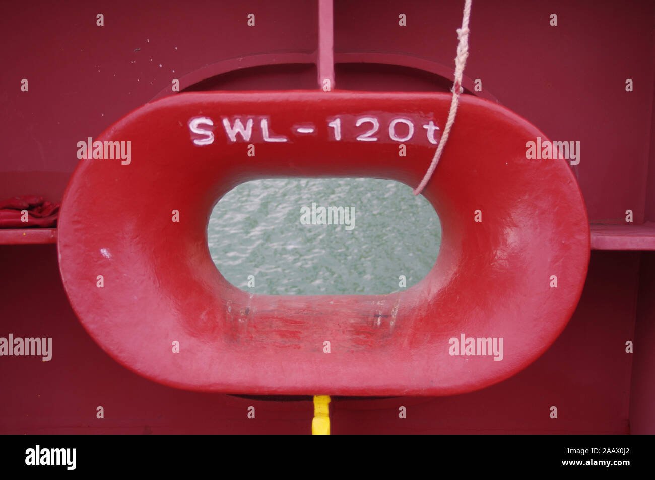 Port rope. Mooring rope. Rope for fastening ships and cargo Stock Photo ...