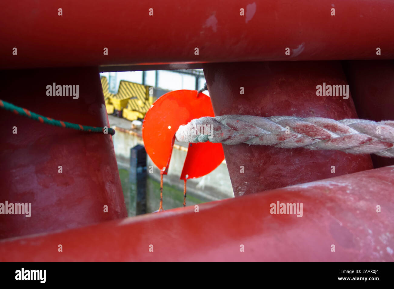 Port rope. Mooring rope. Rope for fastening ships and cargo Stock Photo ...
