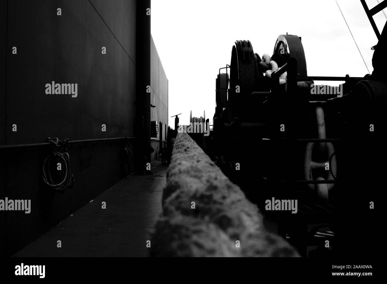 Port rope. Mooring rope. Rope for fastening ships and cargo Stock Photo ...