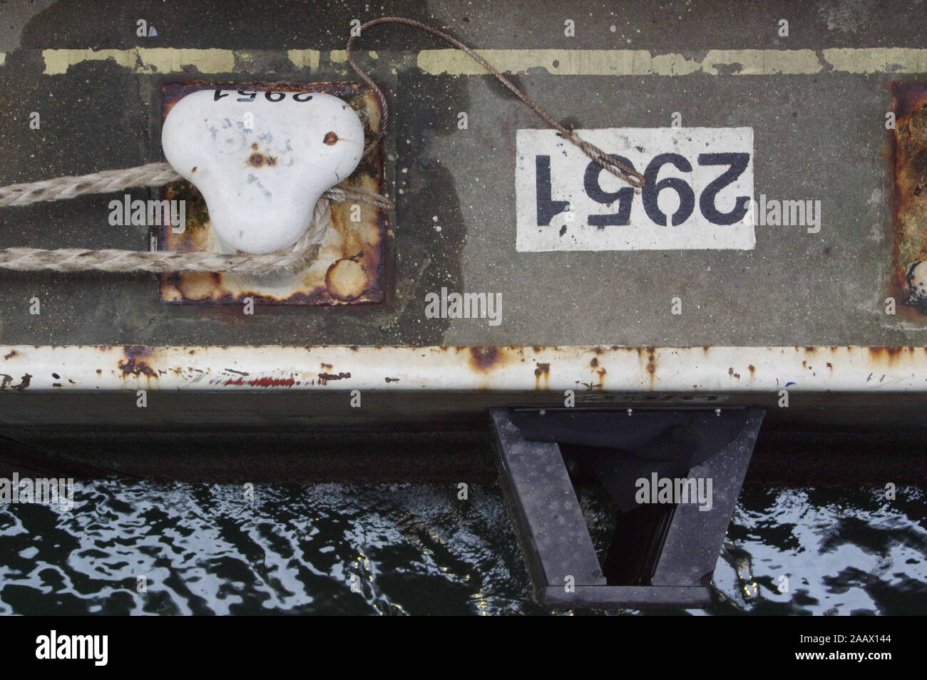 Port rope. Mooring rope. Rope for fastening ships and cargo Stock Photo ...