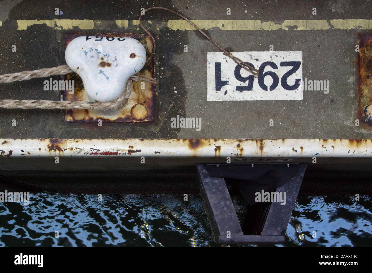 Port rope. Mooring rope. Rope for fastening ships and cargo Stock Photo ...