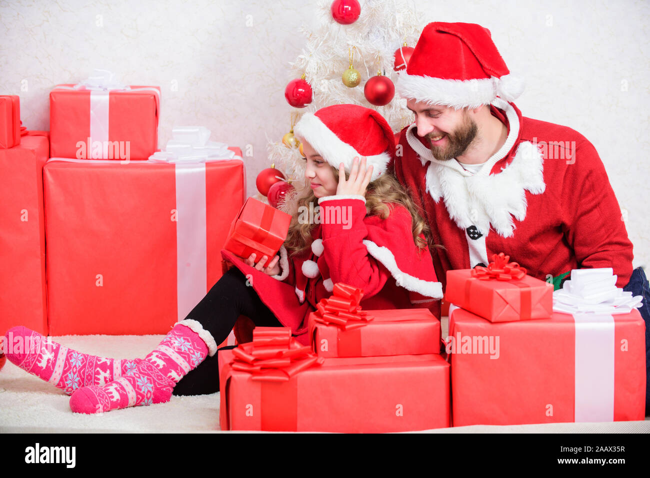 Christmas family holiday. Father christmas concept. Family christmas ...