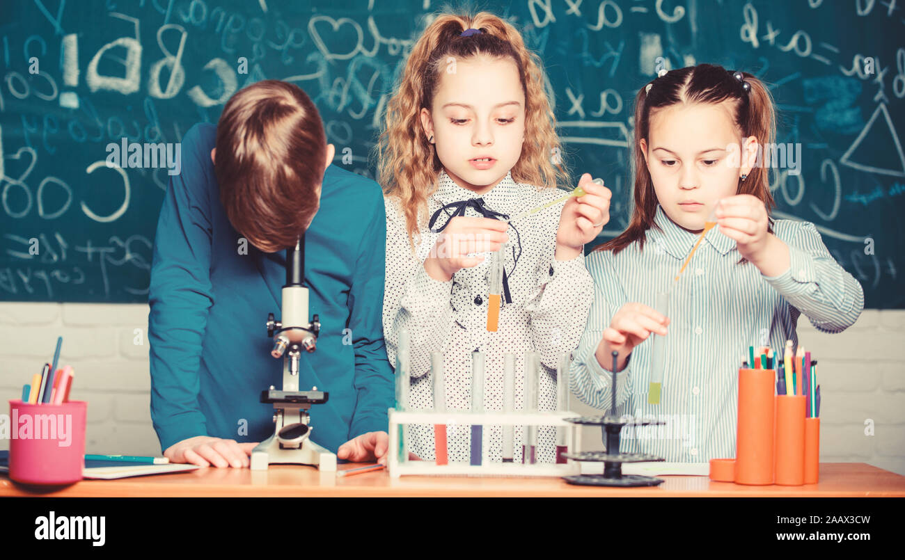 In searching of new professional solutions. Little kids learning ...