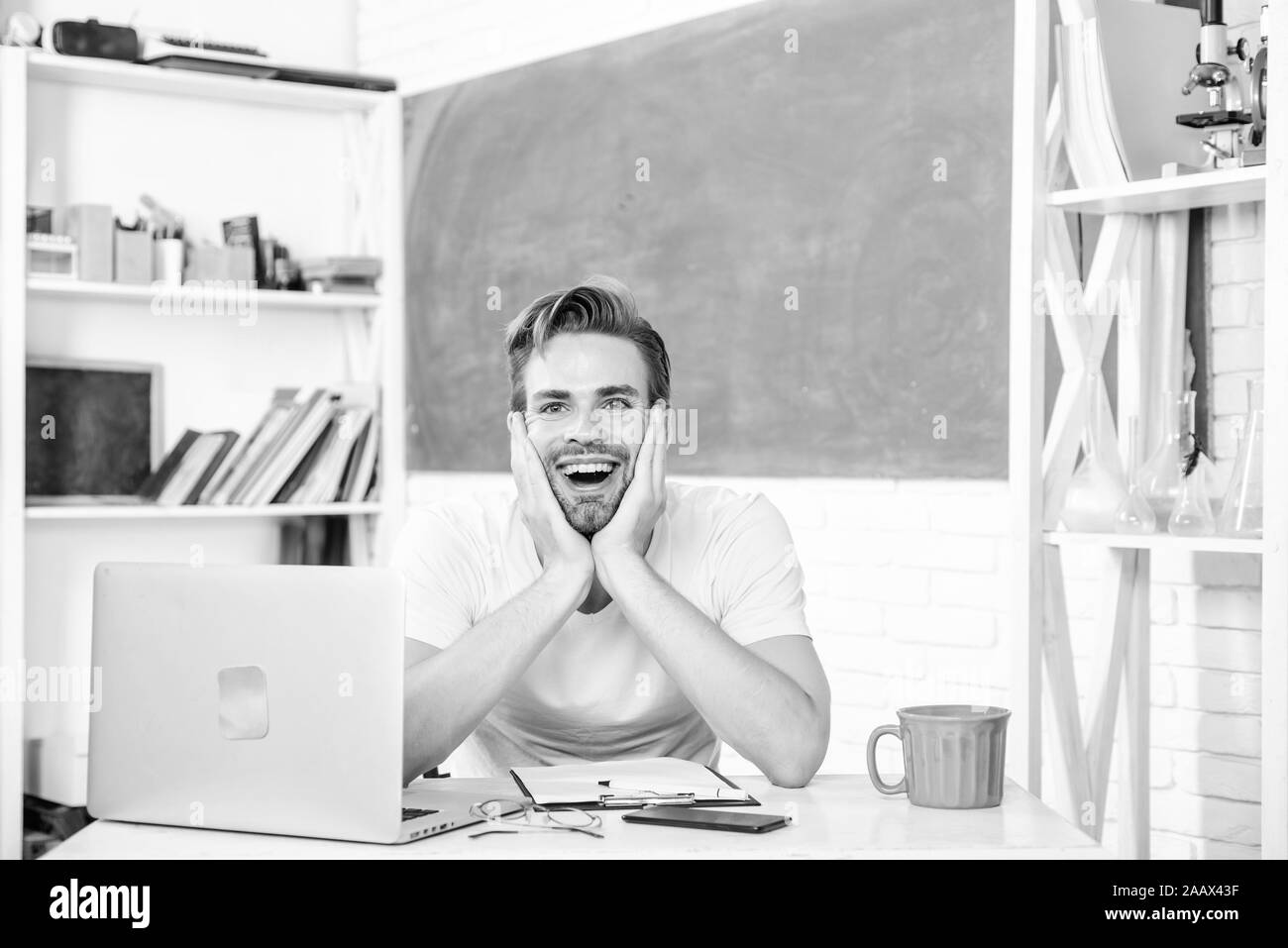 Improve knowledge. High school and university. Student learn ...