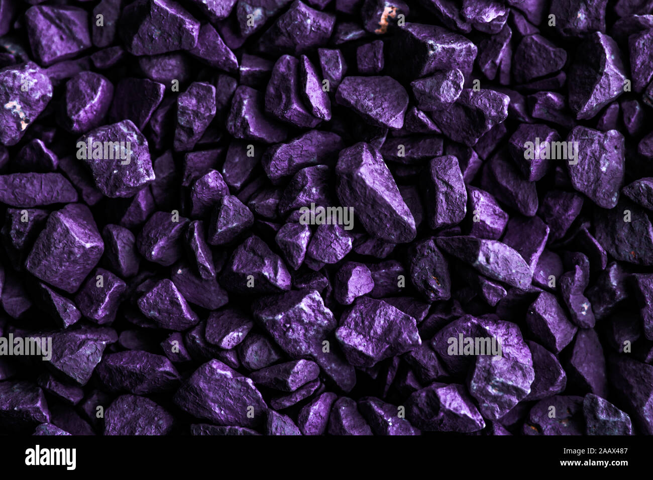Decor, surface and nature concept - Purple stone pebbles as abstract ...