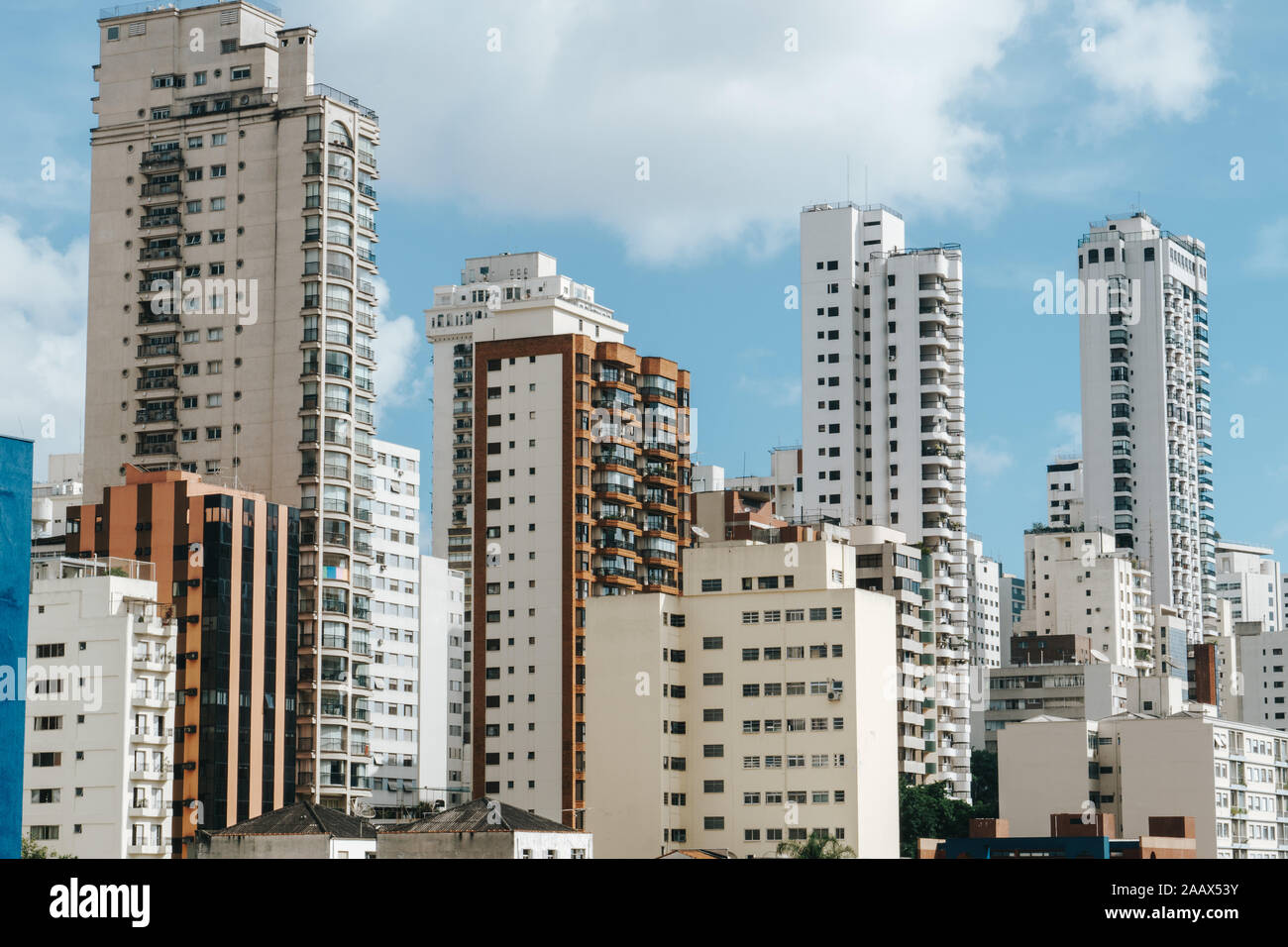 high rises of a residential neighbourhood in São Paulo, Brazil Stock ...