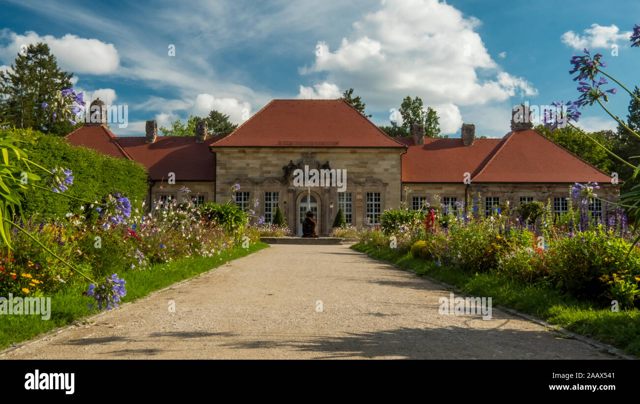 Bayreuth 2019. Old Castle in the heart of the Hermitage park. Public ...