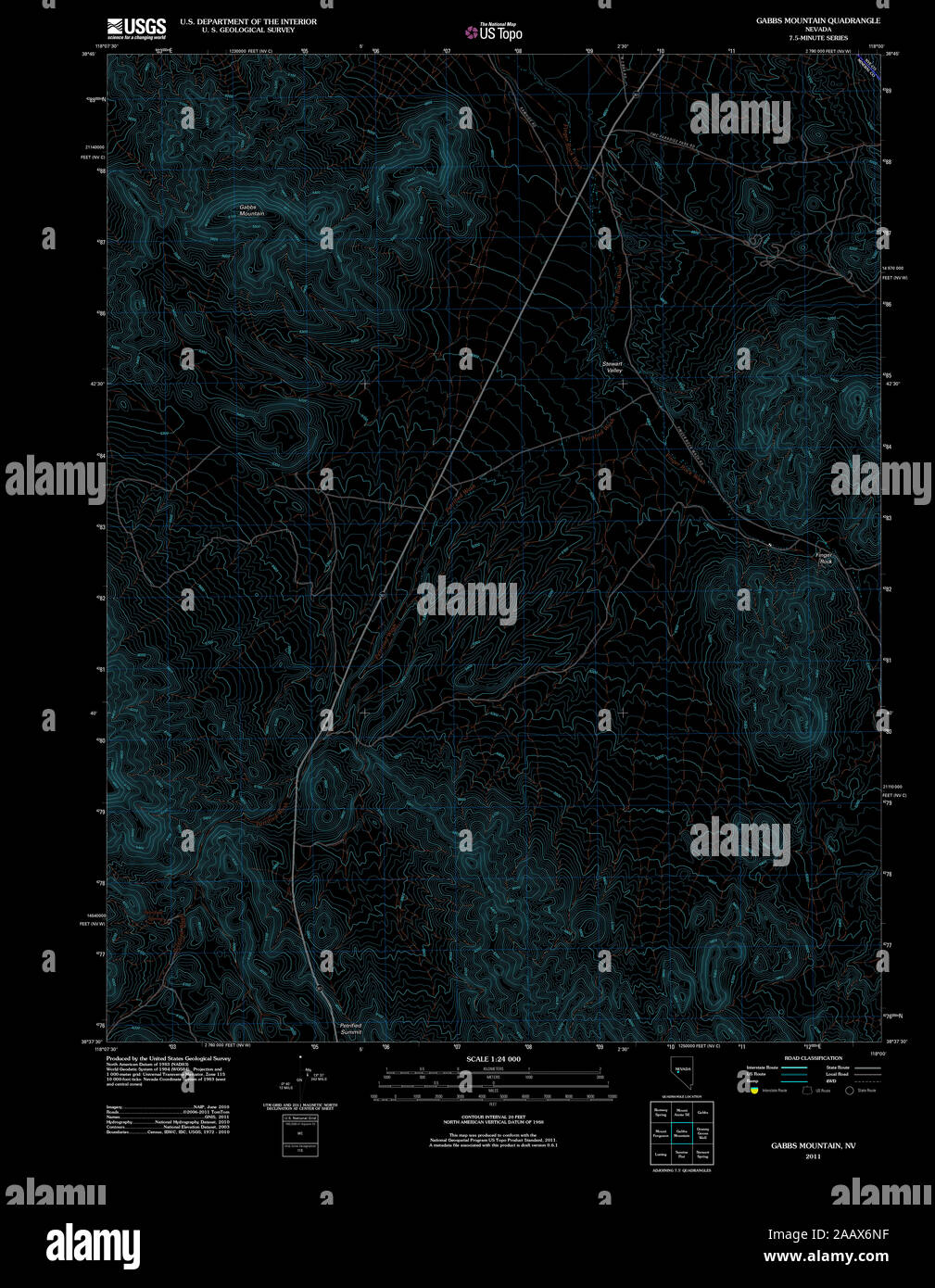 Gabbs map hi-res stock photography and images - Alamy