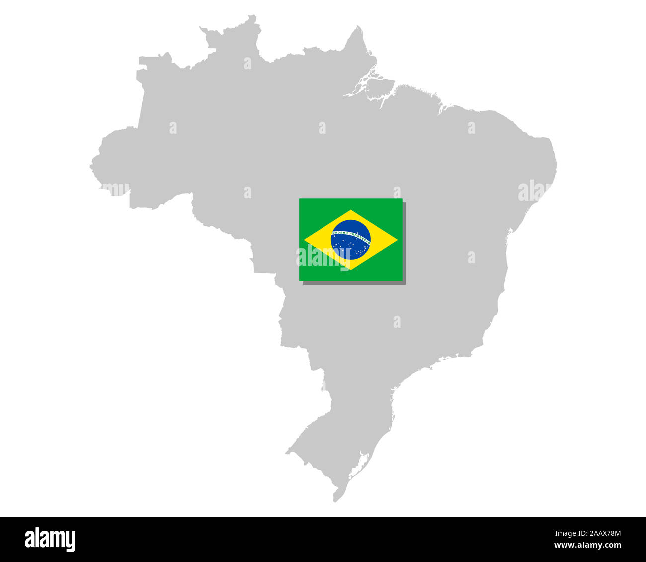 Flag and map of Brazil Stock Photo - Alamy