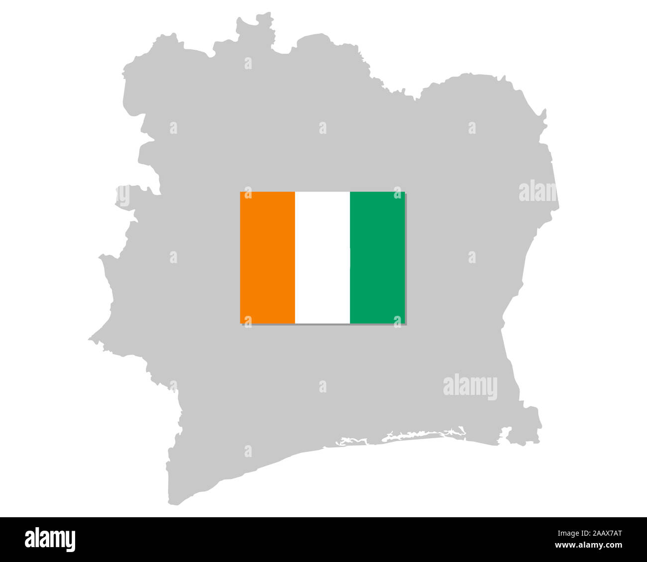 Flag and map of the Ivory Coast Stock Photo - Alamy