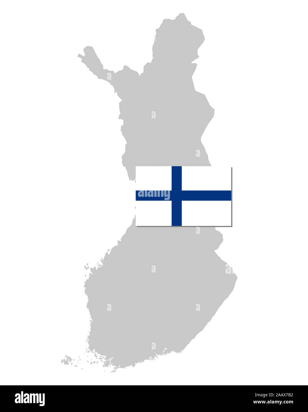 Flag and map of Finland Stock Photo - Alamy