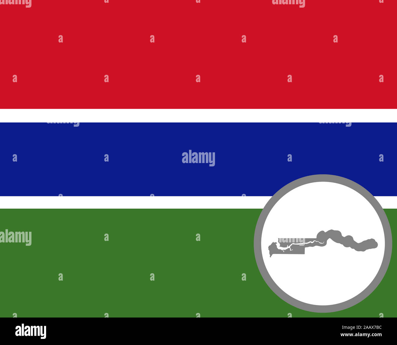 Flag and map of the Gambia Stock Photo - Alamy