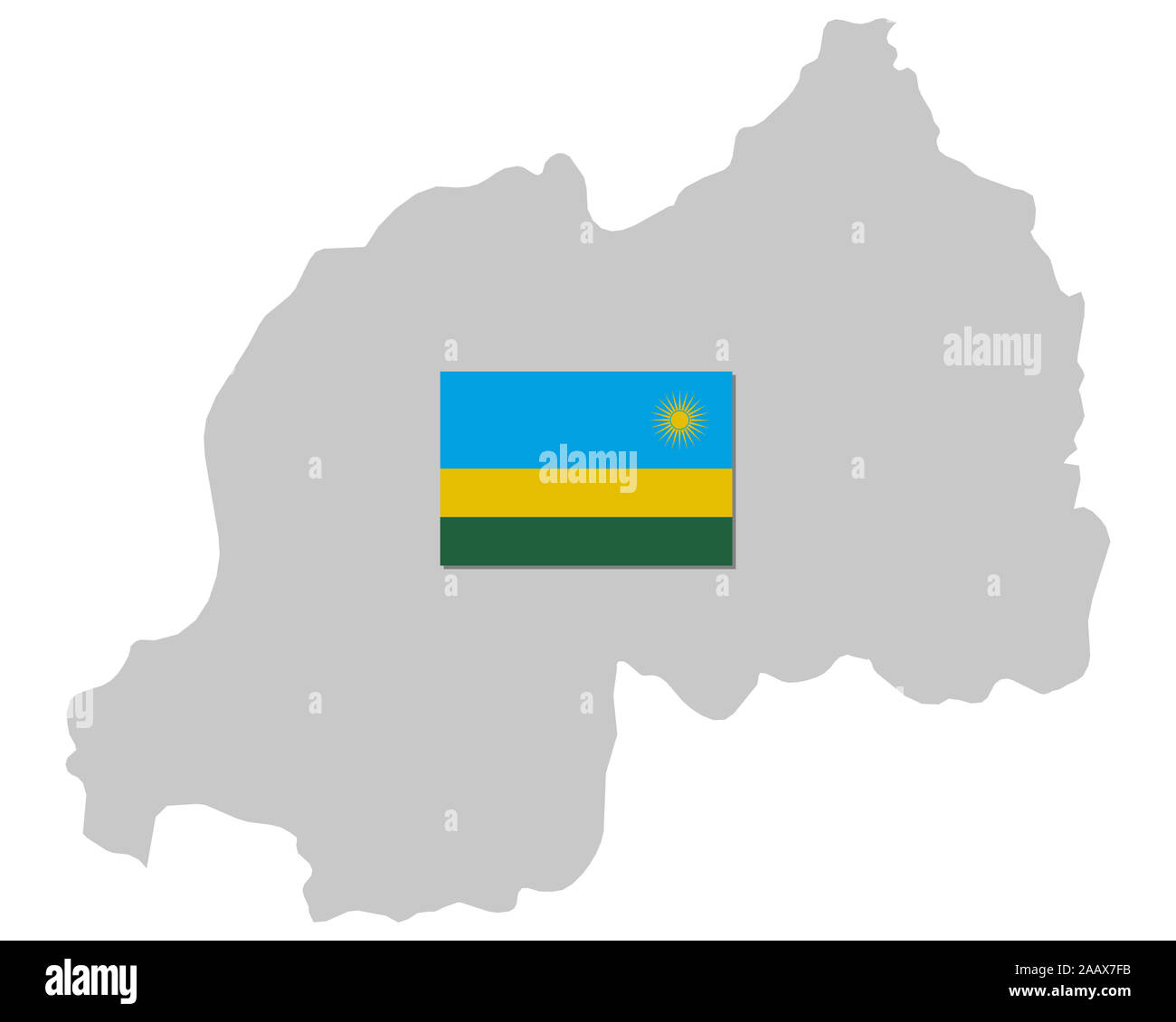 Flag and map of Rwanda Stock Photo - Alamy