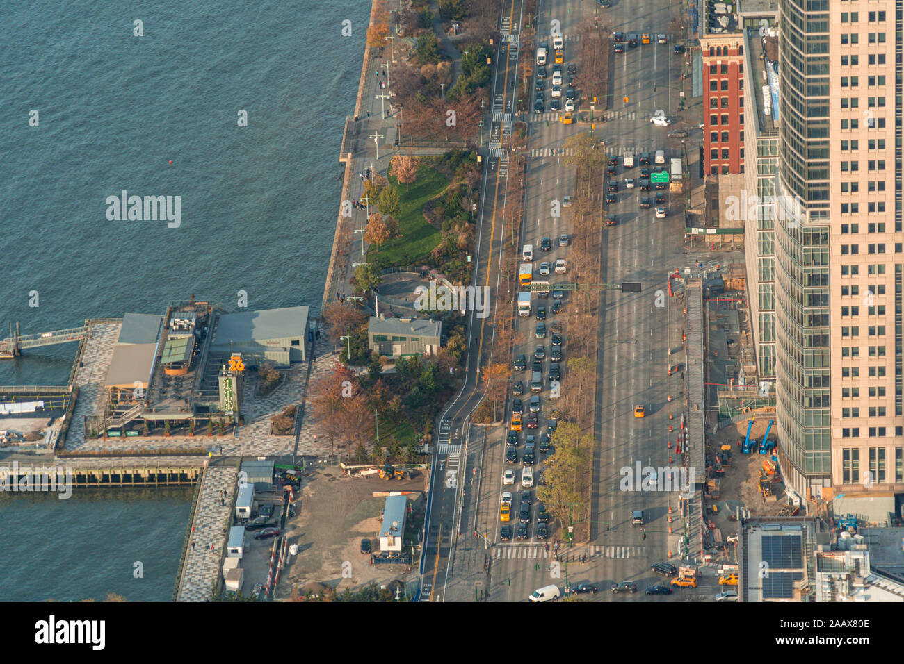 Aerial view of West Side Highway in New York City Stock Photo - Alamy