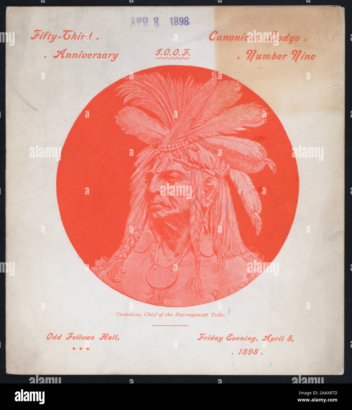 FIFTY THIRD ANNIVRSARY (held by) CANONICUS LODGE NUMBER NINE (at) ODD ...