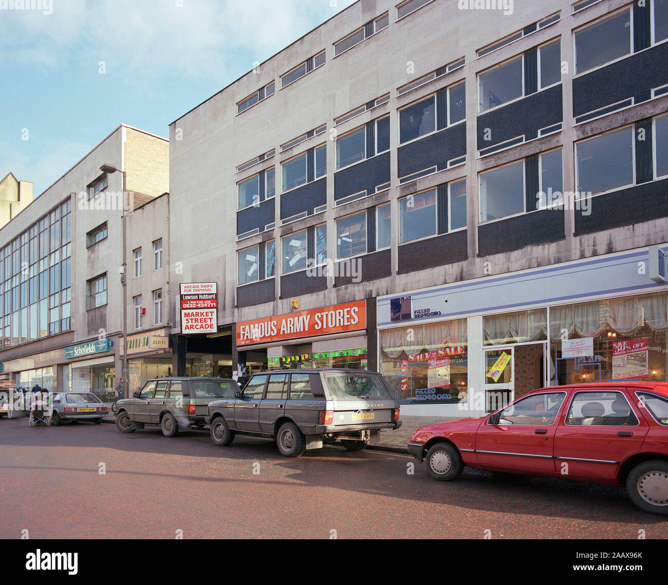 Pre pedestrianised Briggate, Street Scenes in Leeds City centre in 1988 ...