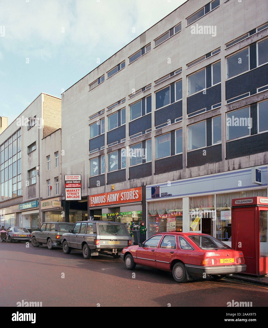 Pre pedestrianised Briggate, Street Scenes in Leeds City centre in 1988 ...