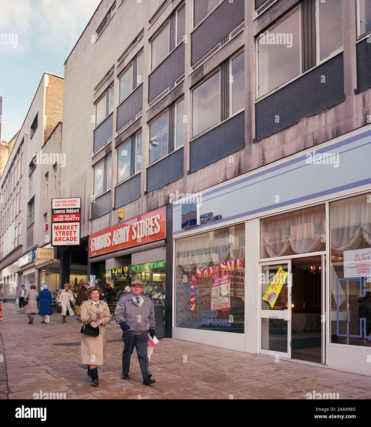 Pre pedestrianised Briggate, Street Scenes in Leeds City centre in 1988 ...