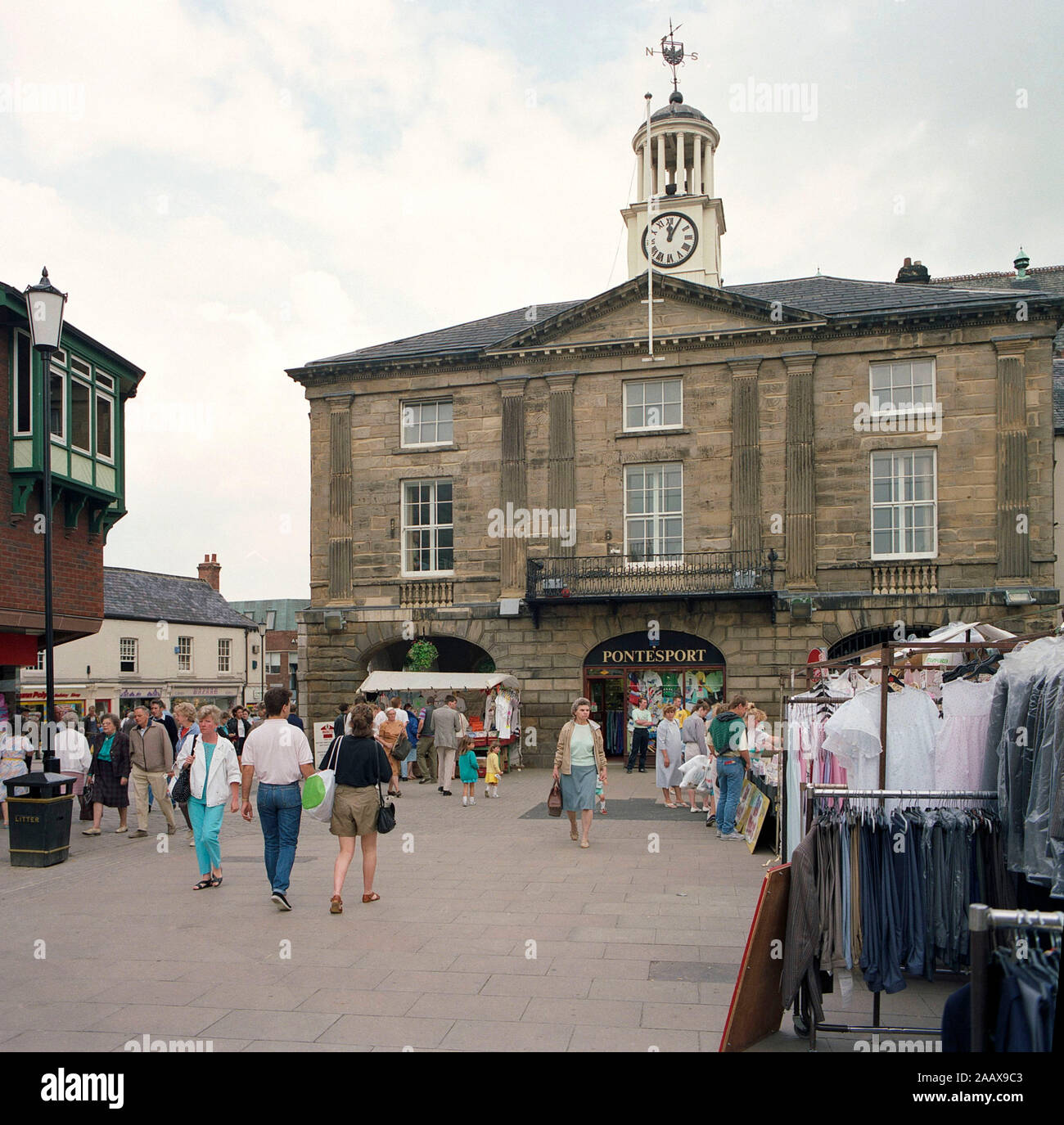 Market Day in Pontefract West Yorkshire, in 1988, Northern England, UK ...