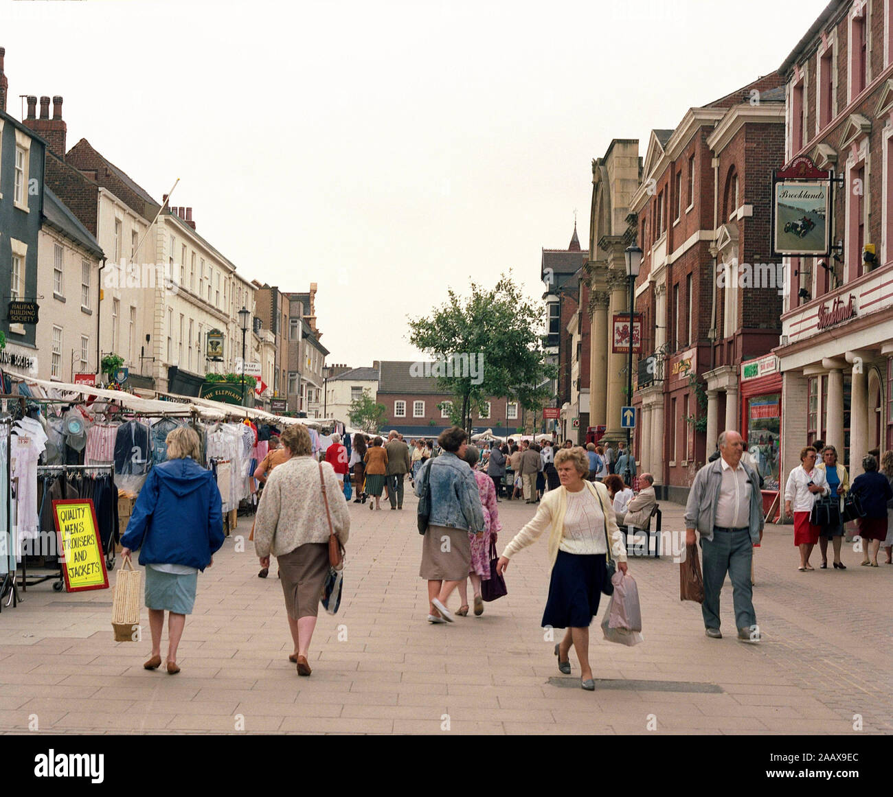 Market Day in Pontefract West Yorkshire, in 1988, Northern England, UK ...