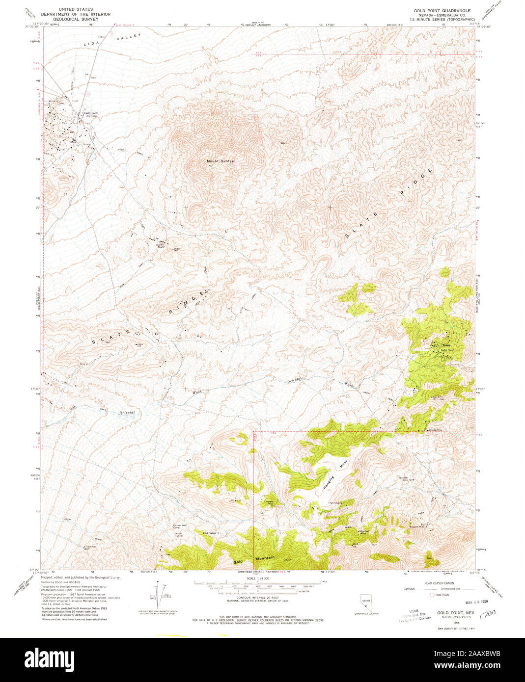 Nevada gold map hi-res stock photography and images - Alamy