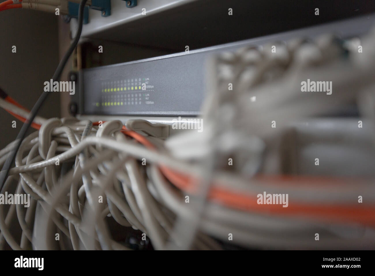 Rack Mounted Servers In A Server Room, close up Stock Photo - Alamy